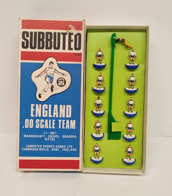 VINTAGE SUBBUTEO TABLE Football HEAVYWEIGHT ENGLAND TEAM REF C138 VGC £ ...