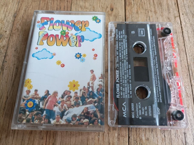 FLOWER POWER ROCK Compilation Cassette Audio Tape K7 Woodstock EUR 7,99 ...