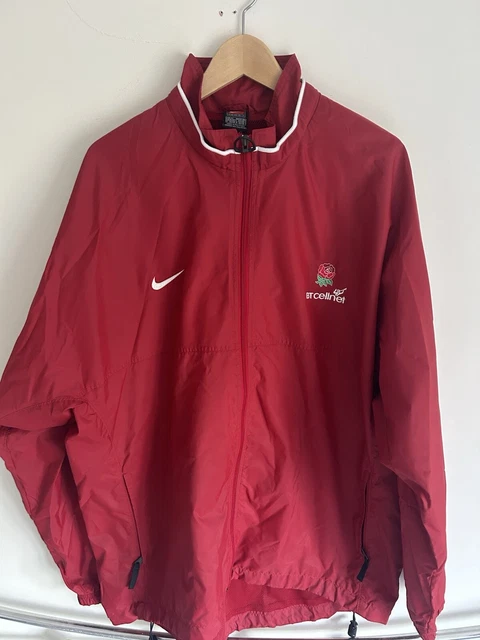 VINTAGE ENGLAND RUGBY Nike 2001 Player Worn Jacket Coat £42.32 ...
