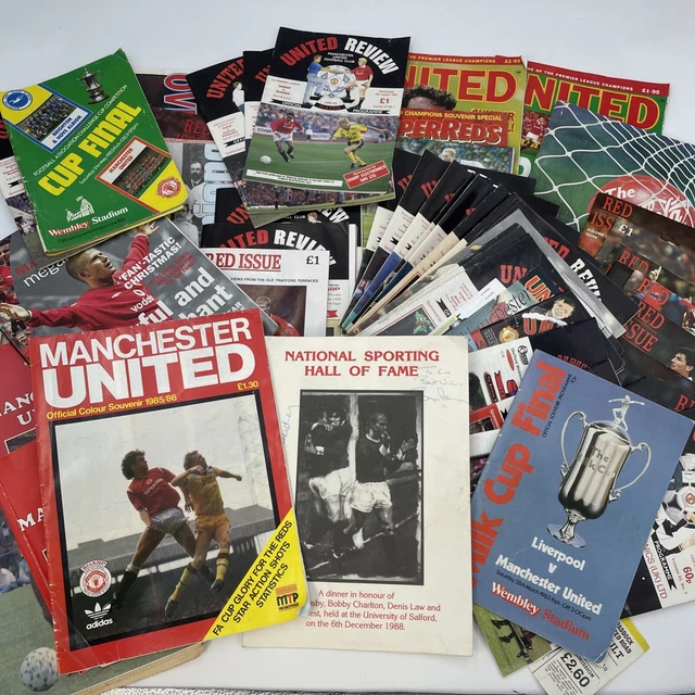 MANCHESTER UNITED PROGRAMMES, Fanzines & Yearbooks Job Lot 6kg Bundle ...