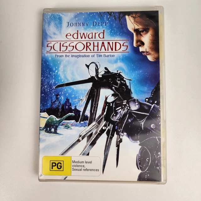 EDWARD SCISSORHANDS DVD 2007 Johnny Depp Winona Ryder Rated PG Region 4 ...
