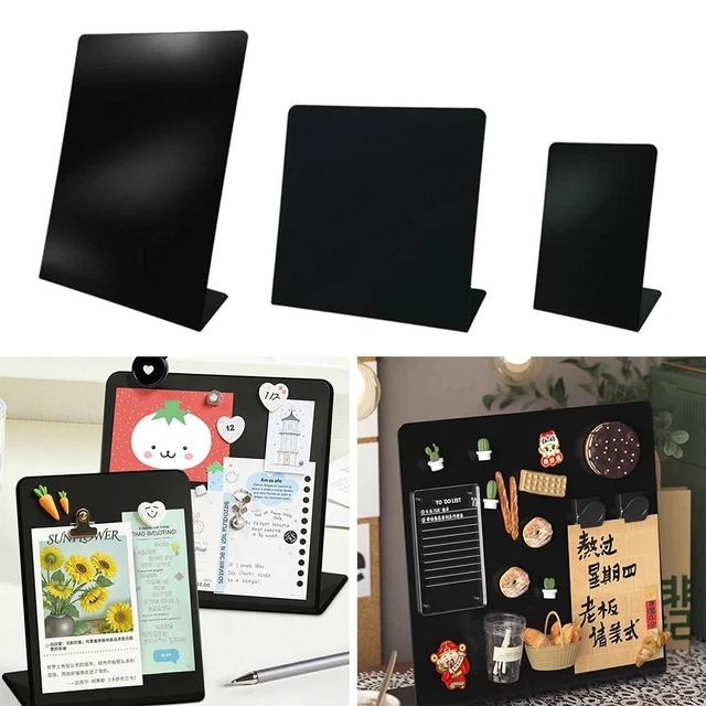 VERTICAL DESKTOP MESSAGE Board Metal Storage Display Board Message ...