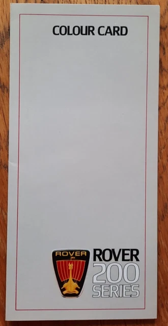 ROVER 200 SERIES colour chart car sales brochure from UK £9.00 ...