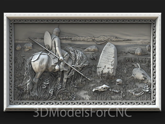 3D MODEL STL File for CNC Router Laser & 3D Printer Warrior Riding Horse 3 £2.47 - PicClick UK