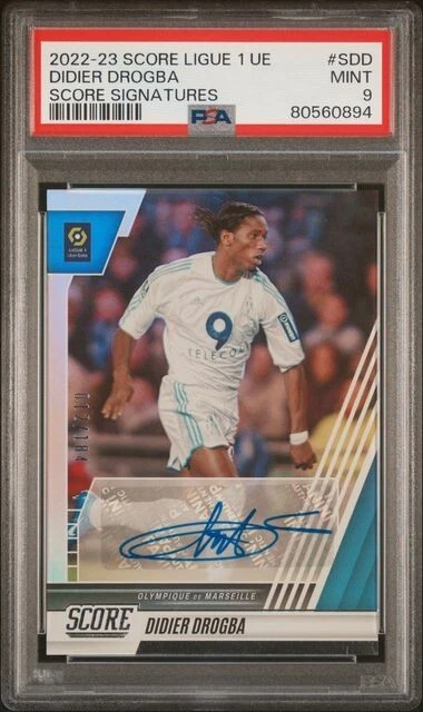 CARTE SCORE LIGUE 1 Uber Eats Score Signatures Didier Drogba 012/184 ...