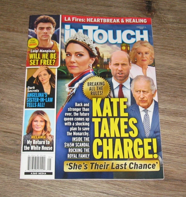 IN TOUCH 2025 magazn Kate Middleton LUIGI MANGIONE Melania Trump ...