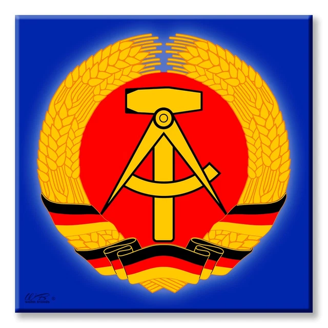 PIASTRELLA DECORATIVA, STEMMA logo DDR Repubblica Democratica Tedesca ...