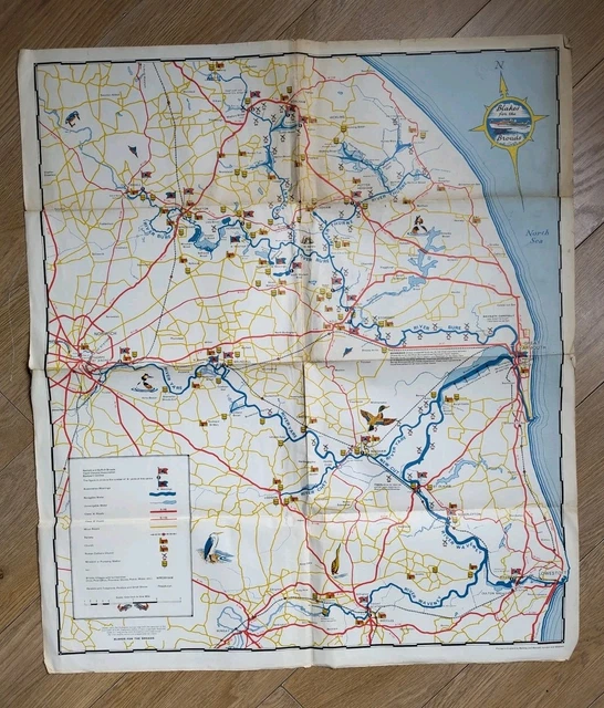 BLAKES MAP OF the Norfolk Broads £3.42 - PicClick UK