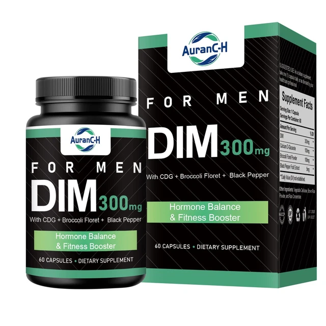 DIM 300MG FOR Men | Estrogen Blocker with Calcium D-Glucarate | Men's ...