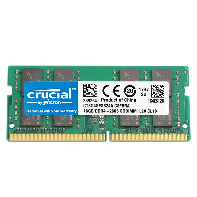 CRUCIAL DDR4 16GB 1X16 2666 PC4-21300 Laptop 260-Pin SODIMM Notebook Memory RAM $46.66 - PicClick CA