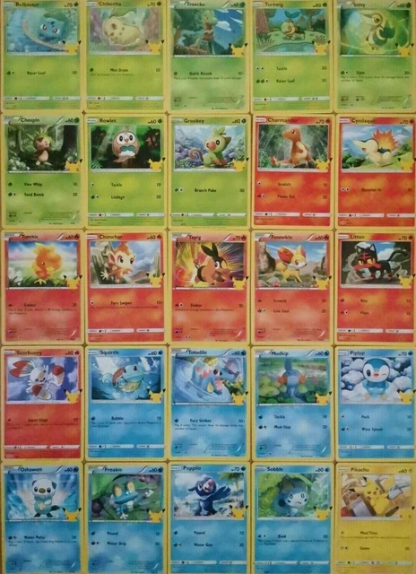 POKEMON MCDONALD’S POKEMON 25th Anniversary Complete Set of 25 Non Holo ...