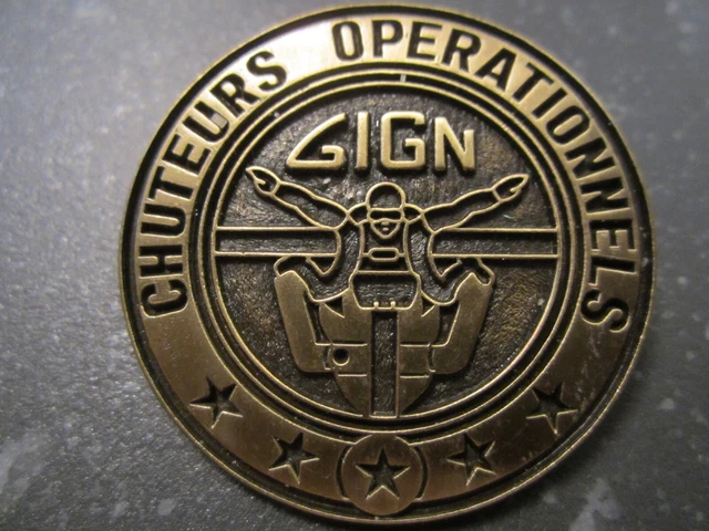 INSIGNE GENDARMERIE GIGN brevet chuteur opérationnels sans émail EUR 20 ...