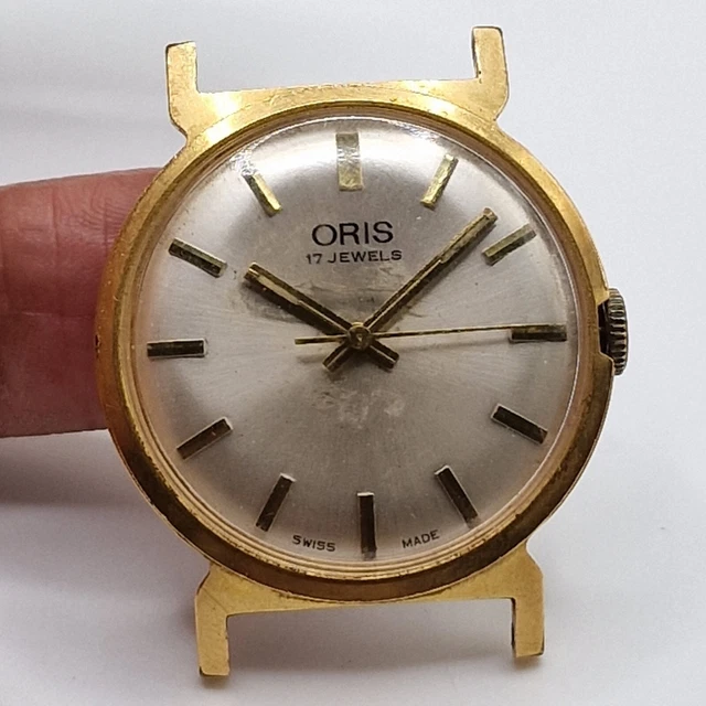 VINTAGE ORIS MEN Swiss Made Gold 17 Jewels Manual Wind Watch 672 KIF Movement £37.06 - PicClick UK