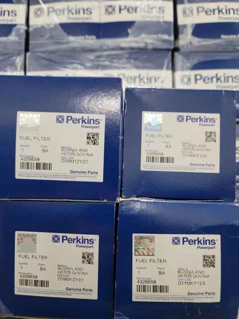 NIB PERKINS FUEL Filter Part #4326658, Fits Ford, Caterpillar, John ...