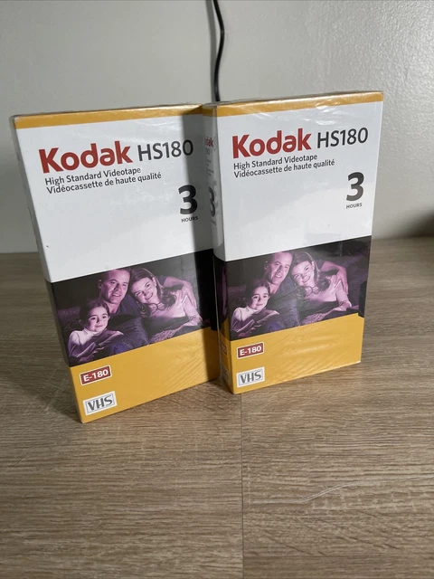 KODAK HS180 180MIN 3Hour VHS Video Cassette Tapes x2 New & Sealed £11.20 - PicClick UK