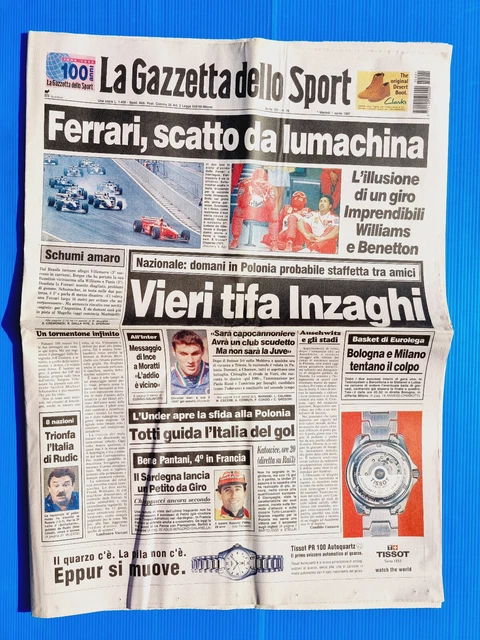 JOURNAL SCREEN SPORT 1 April 1997 Vieri-Inzaghi-Ferrari-Schumacher ...