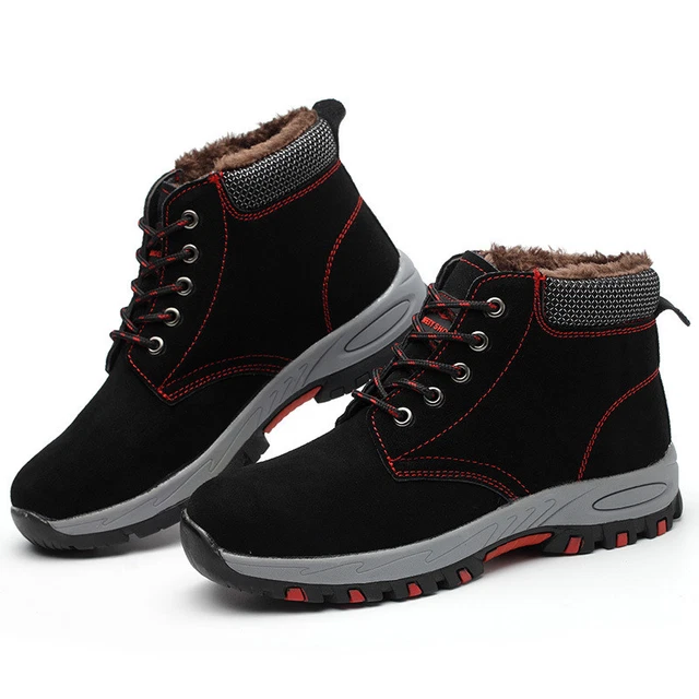 MENS MESH SAFETY Shoes Steel Toe Cap Work Boots Lightweight Safety ...