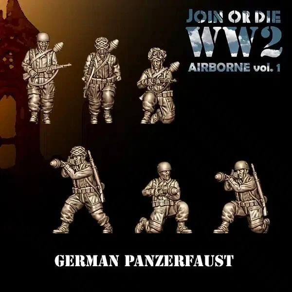 28MM WW2 FALLSCHIRMJAGER Panzerfaust Anti-Tank Team - World War 2 ...