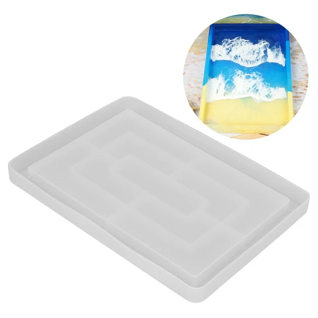 SILICONE TRAY MOLDS DIY Durable Good Resilience Rectangular Roller Tray ...