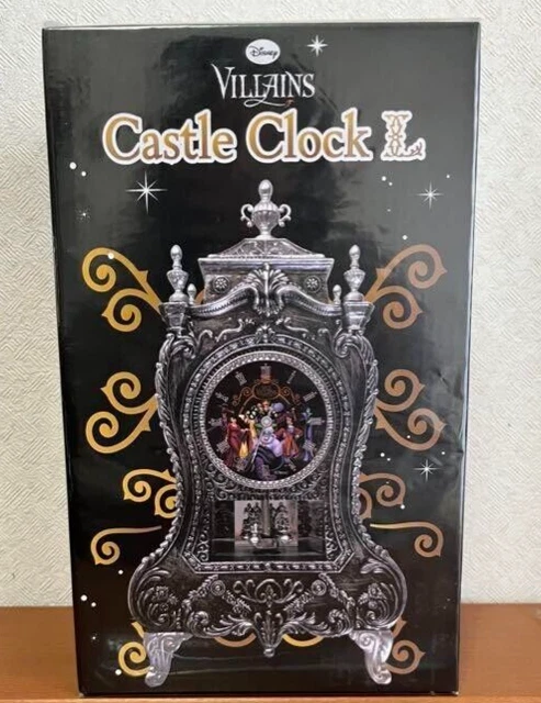 DISNEY CASTLE CLOCK Villains Ursula Maleficent Wicked Queen Captain ...
