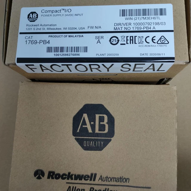 ALLEN BRADLEY 1769-PB4 /A CompactLogix 24V DC Power Supply Surplus NEW ...