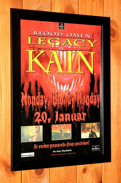 1996 BLOOD OMEN Legacy of Kain PS1 Vintage small Promo Rare Poster Ad ...