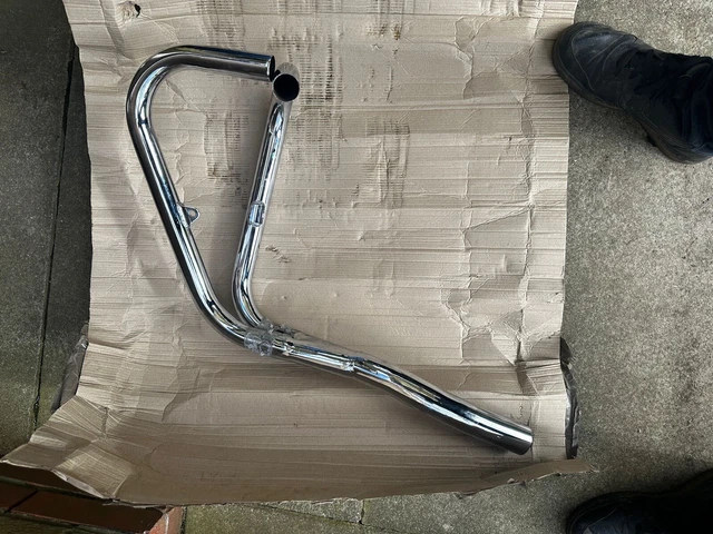 NEW BSA TRIUMPH 2 into 1 TR5T Push In Type Exhaust Front Pipes special ...