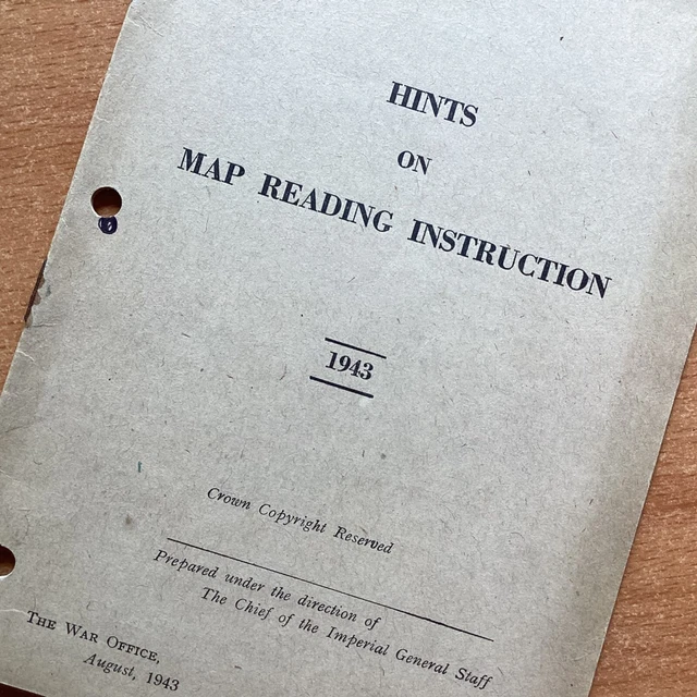 ORIGINAL WW2 BRITISH Army Pamphlet: Hints On Map Reading Instruction ...