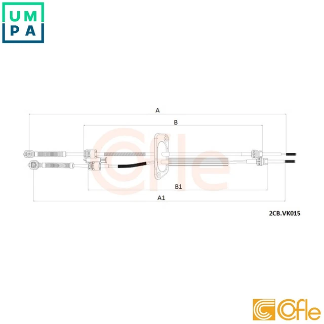 CABLE PULL MANUAL TRANSMISSION 92.2CB.VK015 FOR VW CARAVELLE ...