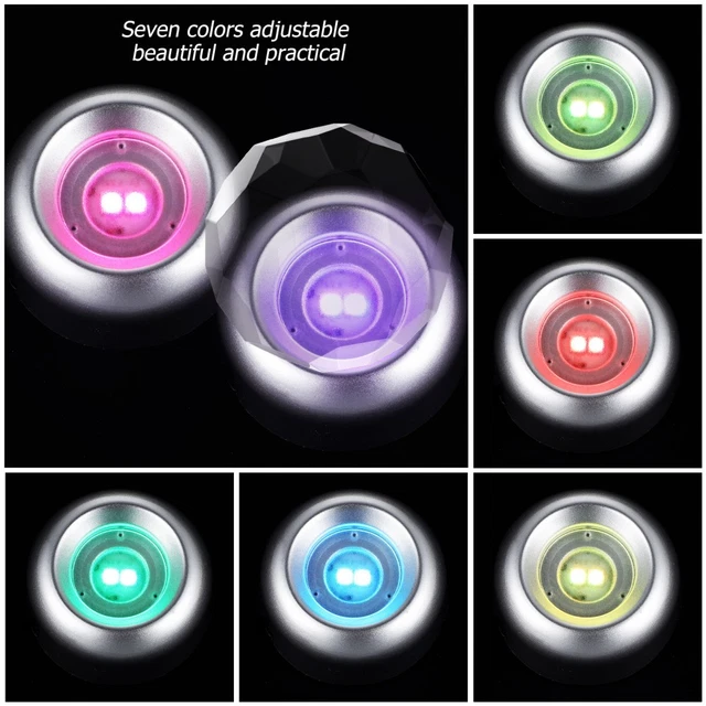 4 PCS COLORFUL LED Light Bases Led Lamp Bases Show Stands Display ...