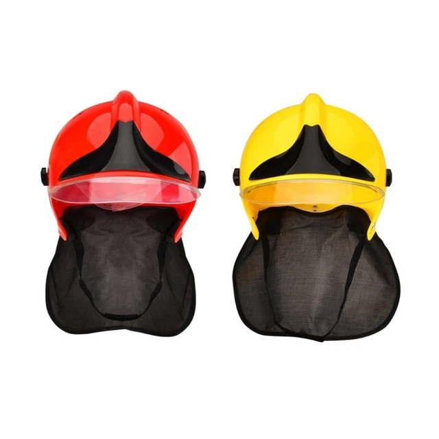 FIREMAN FIGHTER HELMET Hat Firefighter Costume Halloween Dress Up Props ...