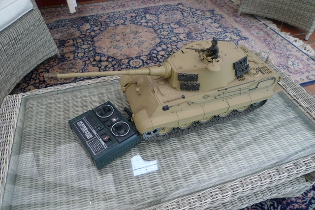 CARRO ARMATO TAMIYA 1/16 RC carro pesante tedesco King Tiger Henschel ...