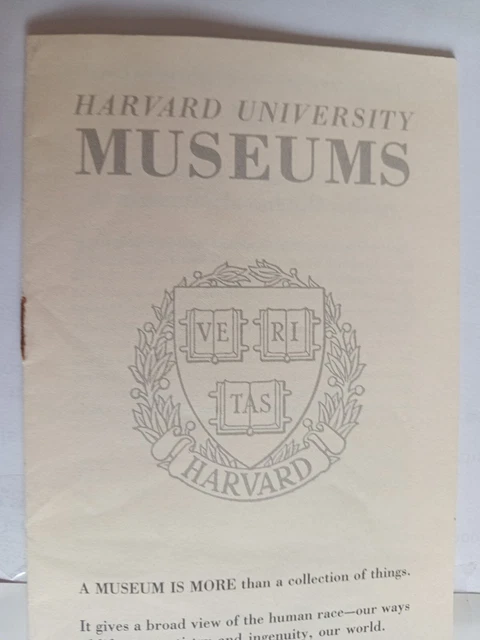 TOURIST GUIDE PAMPHLET Visitor Leaflet Harvard University Museum ...