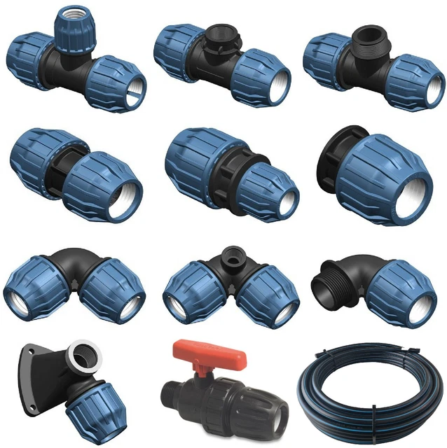 RACCORDS PP RACCORD de serrage raccord pour tube PE, DVGW, pièce L, double L EUR 1,44 - PicClick FR