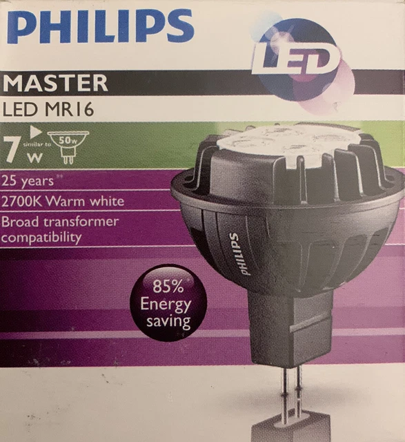 PHILIPS MASTER LED MR16 7W ( 50 W) 12V 24deg Spot Warm White 2700k $13. ...