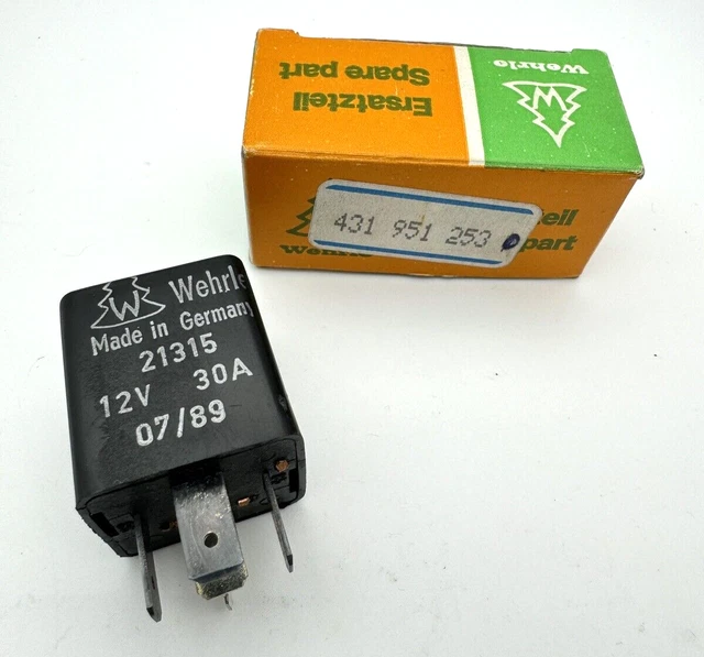 WEHRLE MULTI PURPOSE 12V Relay 431951253D Porsche 911 VW Volkswagen ...
