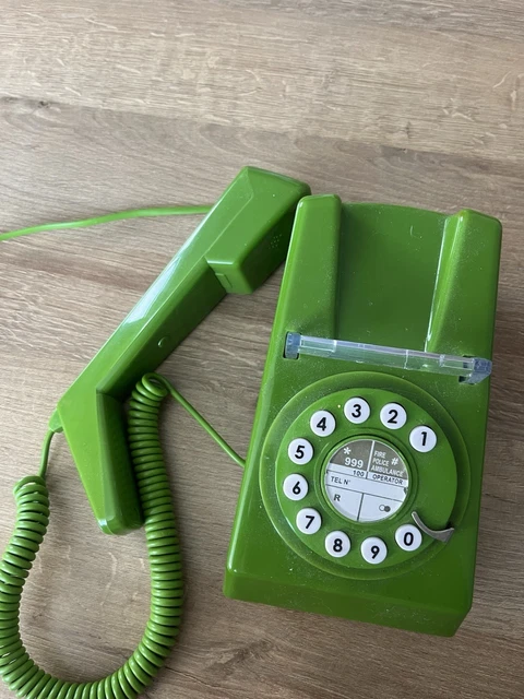 1970S RETRO STYLE Trimline Trim Phone Green Pushbutton £19.44 - PicClick UK