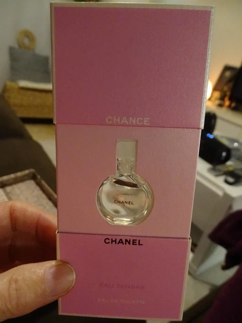 MINIATURE DE PARFUM CHANCE, EAU TENDRE de CHANEL pleine avec boîte EUR ...
