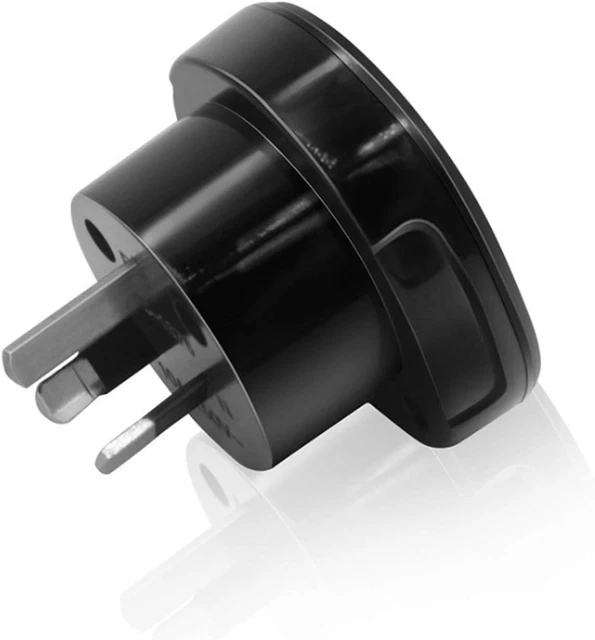 SAA UNIVERSAL AUSTRALIA Travel Power Plug Adapter Convert to 3Pin US/EU ...