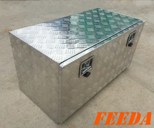 ALUMINUM TOOL BOX Truck Storage Trailer Tractor Towing Bed Boat RV ATV ...