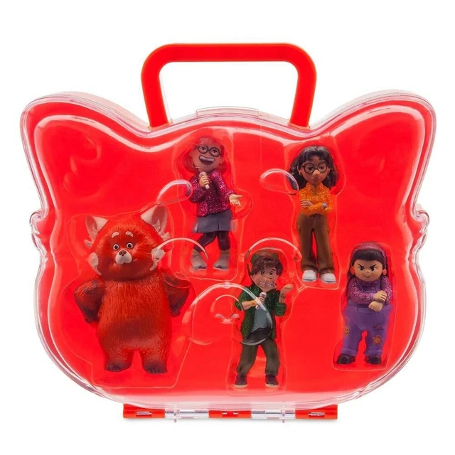 DISNEY PIXAR TURNING RED BFF Collectible 5 Figure Set Meilin Panda Case ...