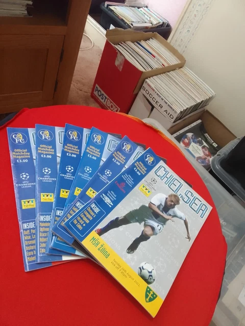 CHELSEA HOME CHAMPIONS League Programmes x 6 2003/2004 (Bulk Lot) All ...