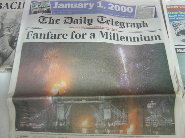 ORIGINAL HISTORIC DAILY Telegraph Newspaper 1 January 2000 Millennium ...