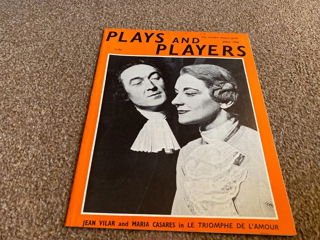 PLAYS AND PLAYERS Magazine 1956 Apr Jean Vilar. Maria Casares. Tyrone ...