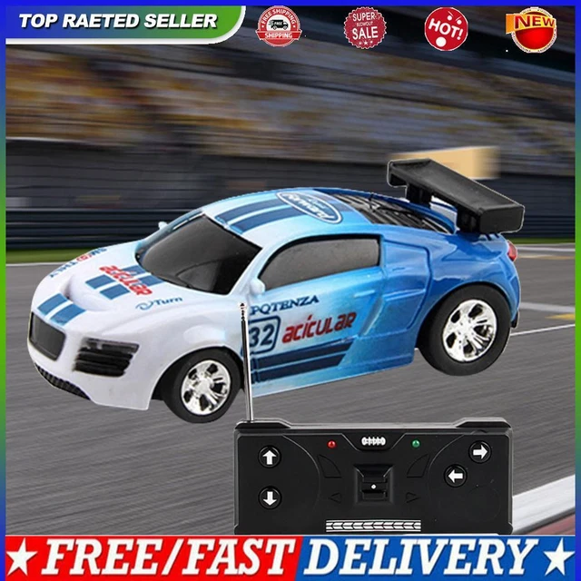 COKE CAN MINI Cans RC Car with Roadblocks Plastic Micro Racing Car for ...