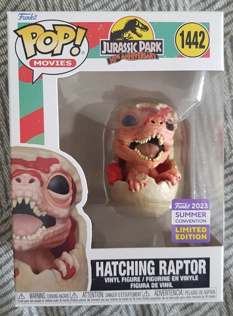 Jurassic Park 30th Anniversary Hatching Raptor Funko Pop Sdcc 2023