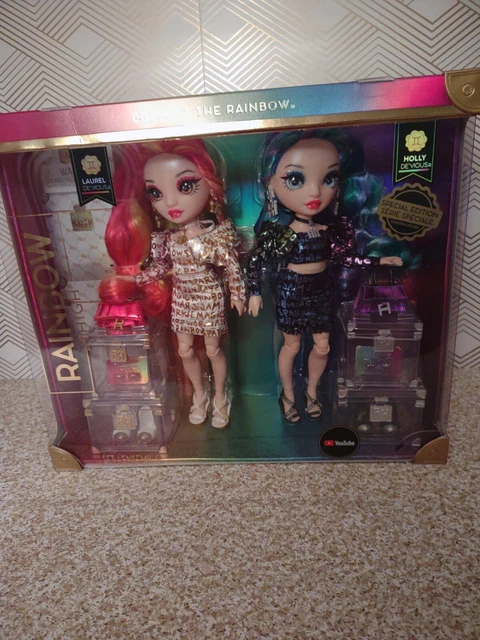 RAINBOW HIGH TWINS Laurel Devious & Holly Devious Dolls Special Edition ...