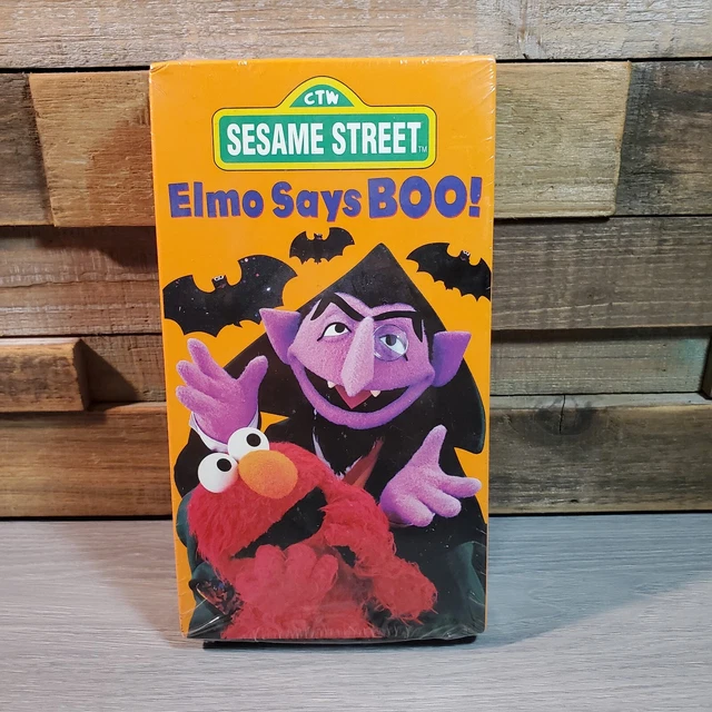 SESAME STREET ELMO Says Boo VHS RARE Vintage Halloween NEUF SCELLÉ 1997 ...