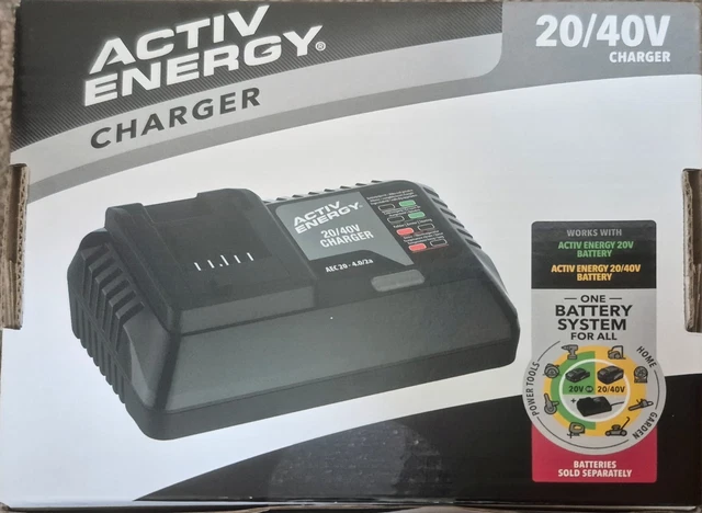 ALDI ACTIV ENERGY Ferrex Battery Charger for 20V/40V 5Ah/2.5Ah & 20V ...