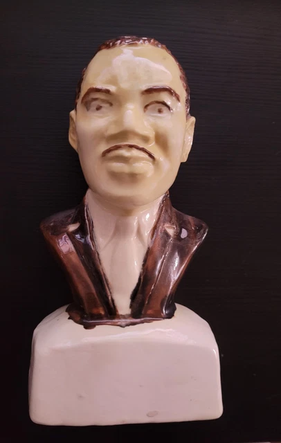 MARTIN LUTHER KING Jr sculpture clay painted unique civil rights ~4"x3 ...